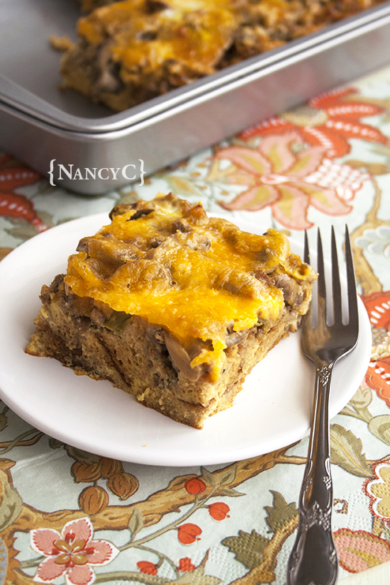 Breakfast Sausage Savory Bread Pudding – NancyC